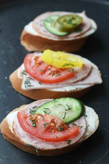 Canapes with a Creamy Spread - Valentina's Corner