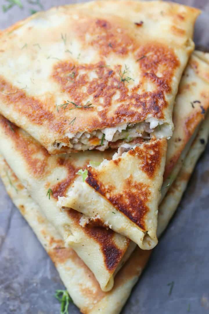 Savory Crepes Recipe with Veggie Filling (VIDEO) - Valentina's Corner