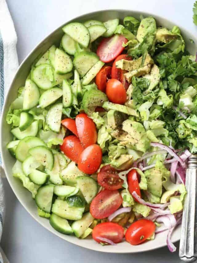 Romaine Tomato Avocado Salad Story - Valentina's Corner