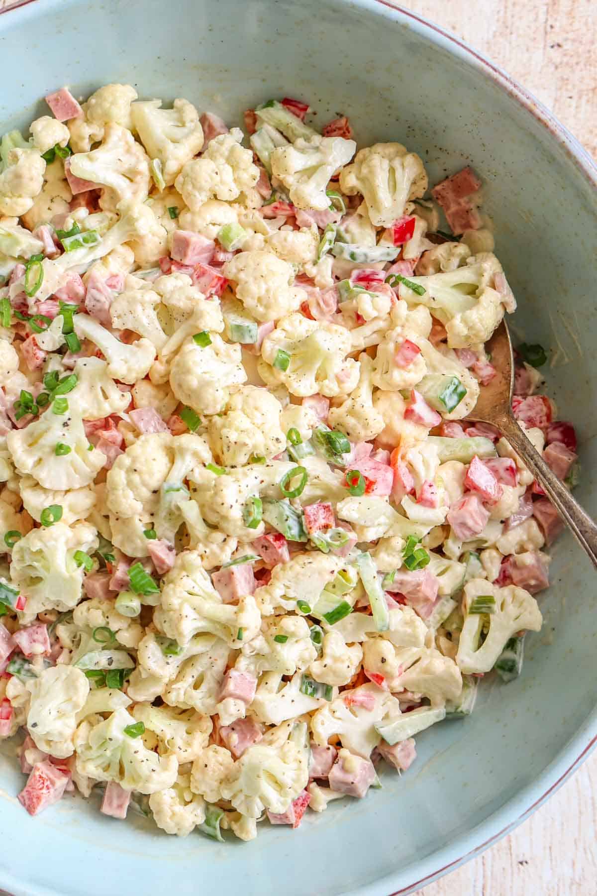Bologna Salad Recipe with Cauliflower - Valentina's Corner