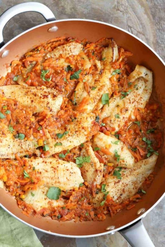 Flounder Recipe (with Vegetables) - Valentina's Corner