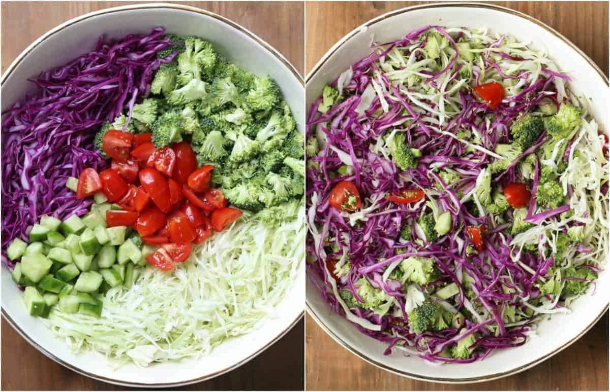 Broccoli Cabbage Salad - Valentina's Corner