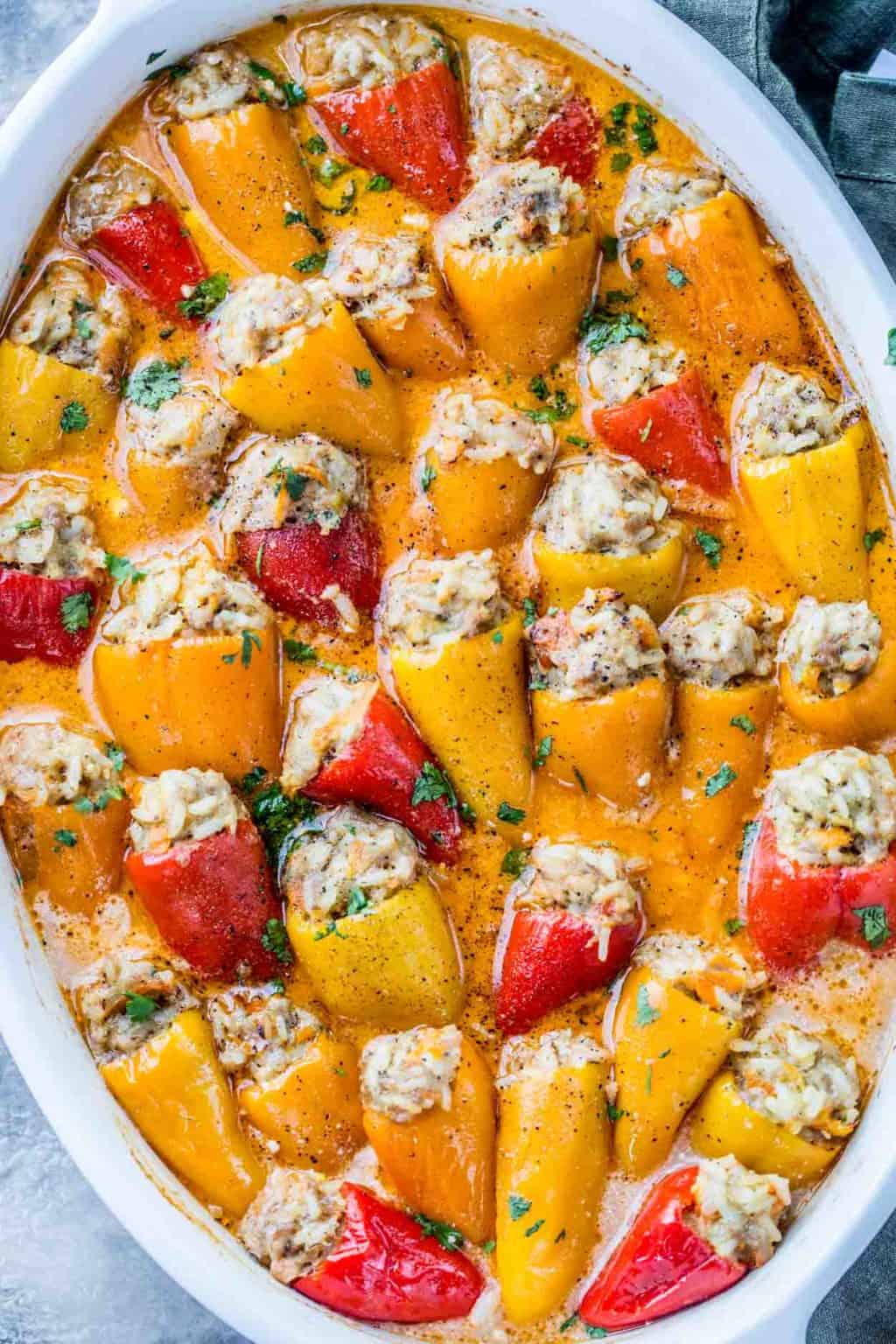 Stuffed Mini Peppers in Sauce (Stuffed Peppers Filling) - Valentina's ...