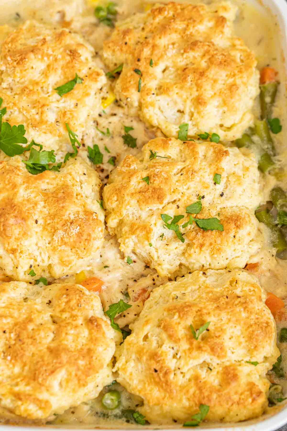 Chicken Pot Pie with Biscuits Topping - Valentina's Corner