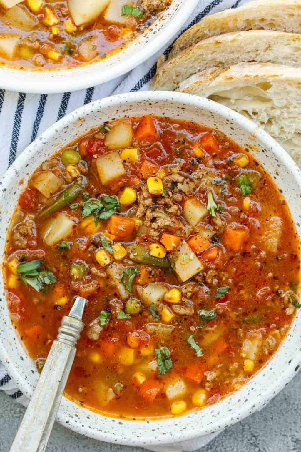 Easy Hamburger Soup - Valentina's Corner