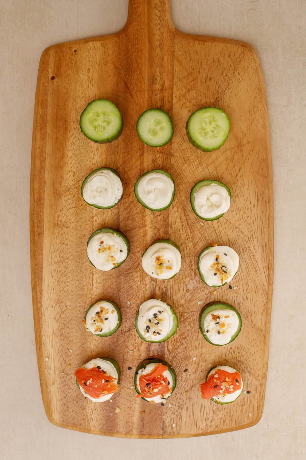 Cucumber Bites With Salmon (VIDEO) - Valentina's Corner
