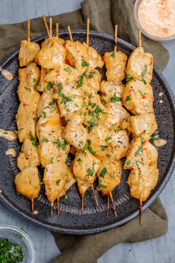 Bang Bang Chicken Skewers - Valentina's Corner